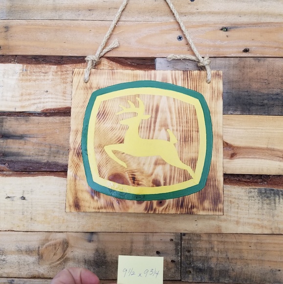 Wall Decor | Handmade Handpainted Rustic Wood Sign John Deere | Poshmark